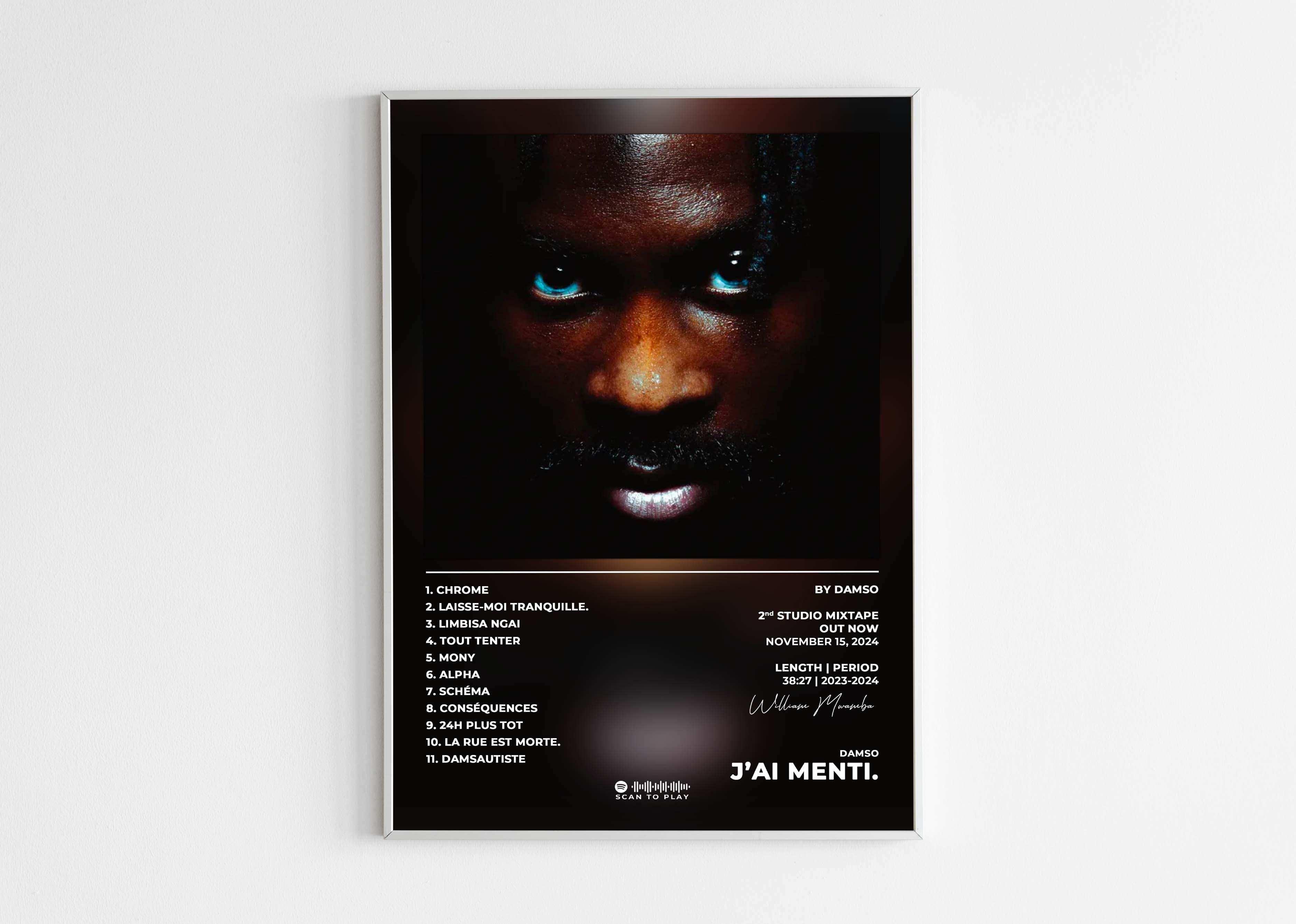 J'ai Menti Damso Poster – Backyard